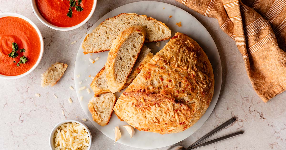 Asiago-Crusted Skillet Bread | Red Star® Yeast